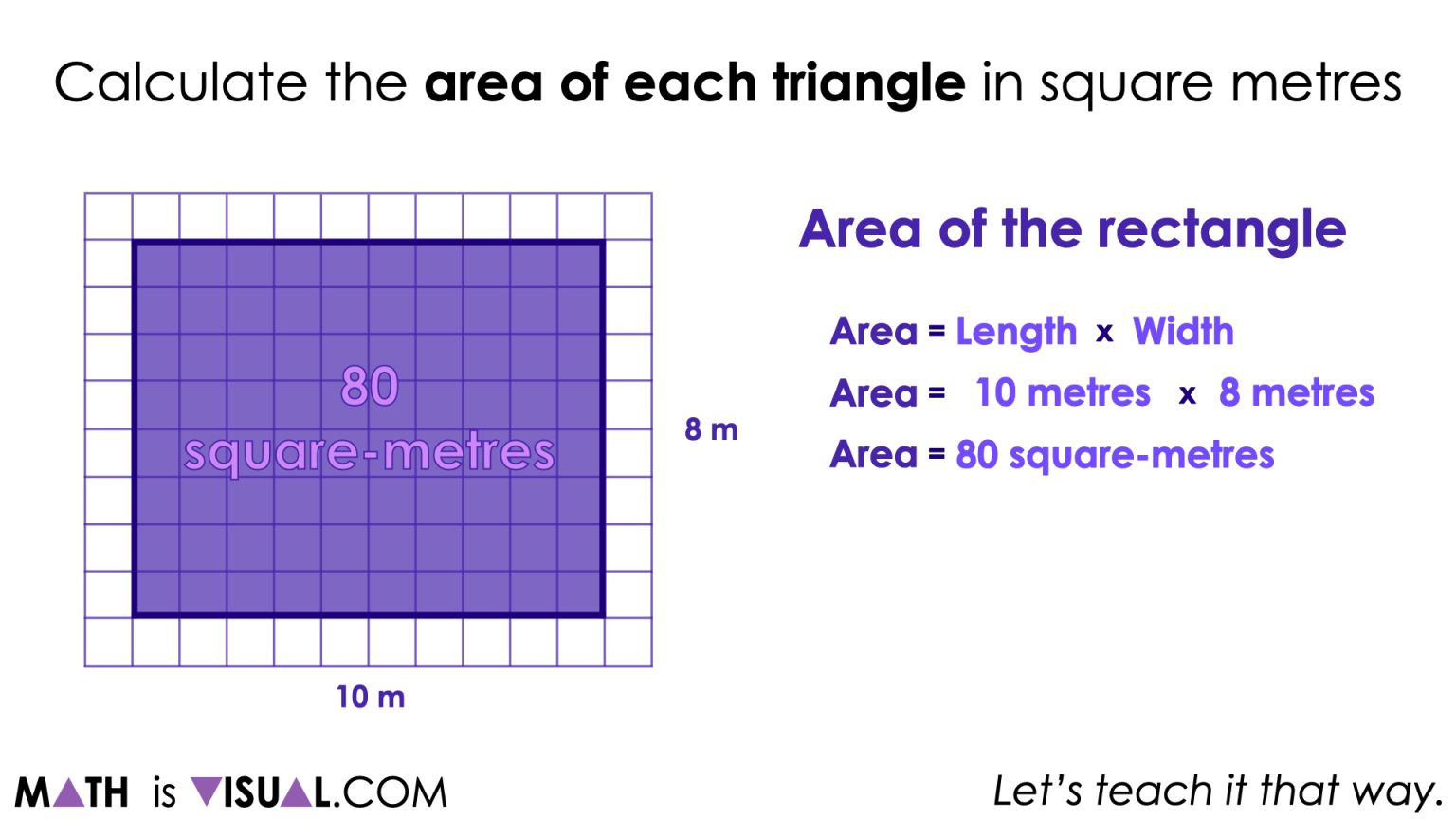 Visualizing The Area of a Triangle Formula Number Talk Prompts