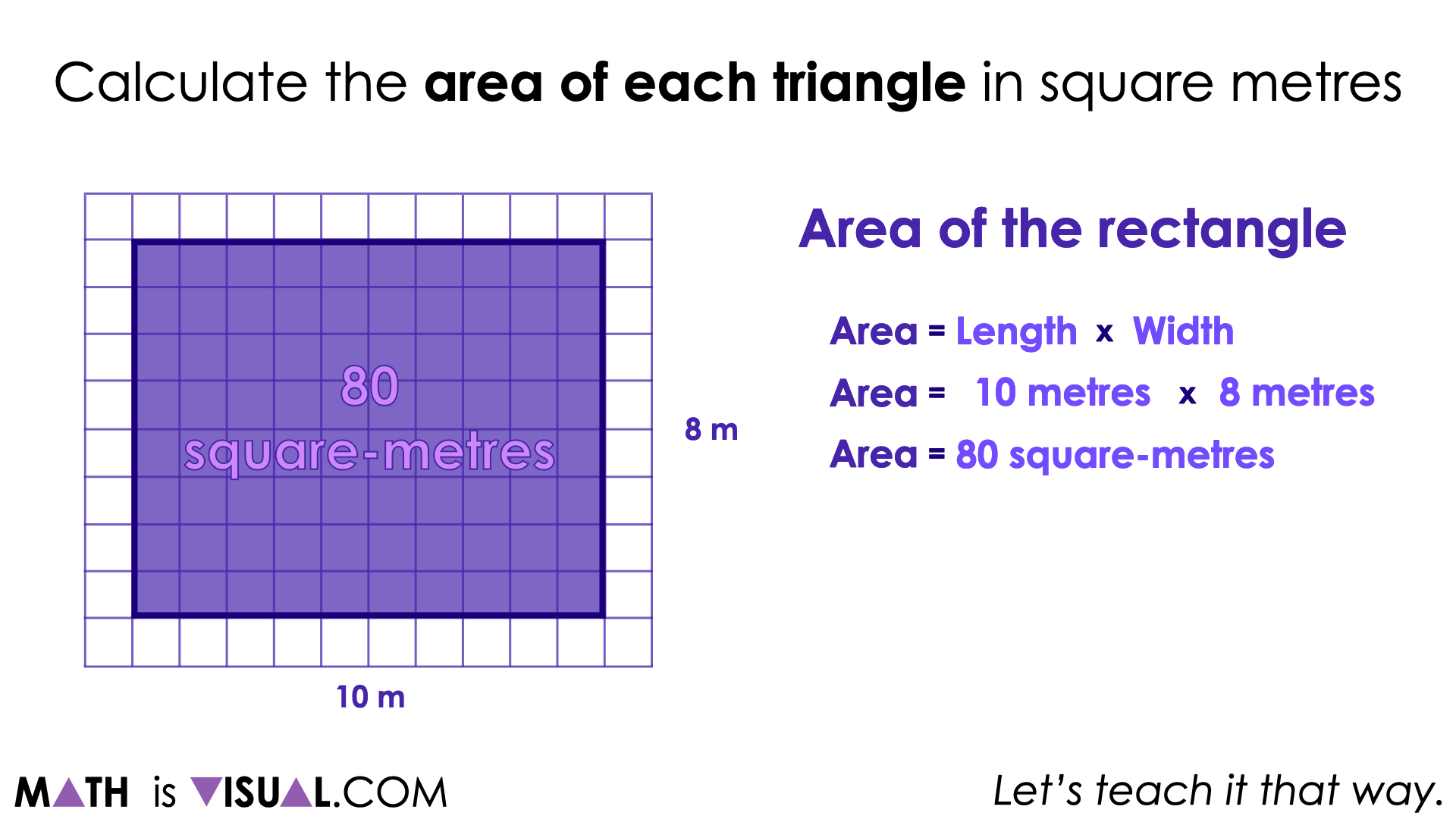 Visualizing The Area of a Triangle Formula Number Talk Prompts