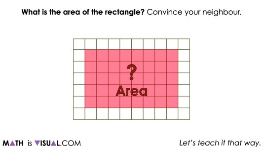 Visualizing Area of a Rectangle Using Arrays | Visual Number Talk Prompts