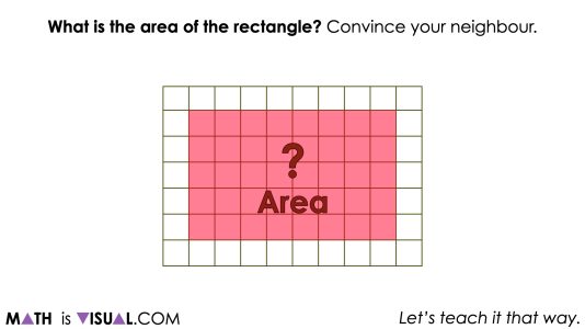 Visualizing Area of a Rectangle Using Arrays | Visual Number Talk Prompts