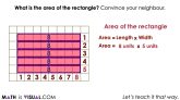 Visualizing Area of a Rectangle Using Arrays | Visual Number Talk Prompts