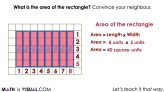 Visualizing Area of a Rectangle Using Arrays | Visual Number Talk Prompts